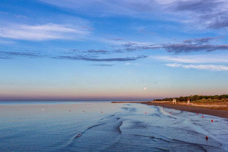 Beautiful Morning on the Beach Stock Image - Image of summer, beach ...