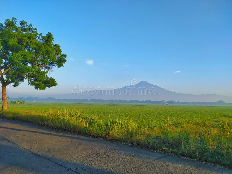 A Beautiful Morning Shows a Beautiful Mountain Stock Image - Image of ...