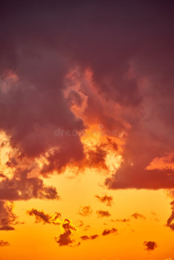 Beautiful Morning Sky with Fluffy Clouds Stock Image - Image of weather ...