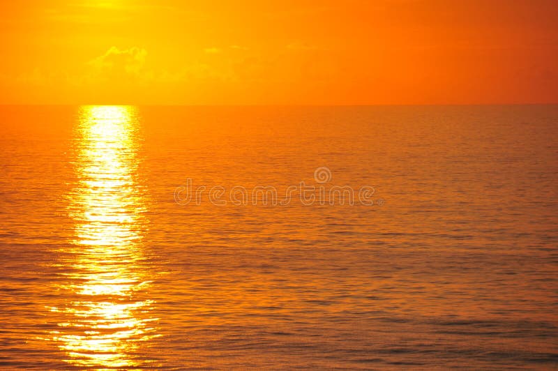 Beautiful Morning Sunrise on the Ocean Stock Image - Image of cumulus ...