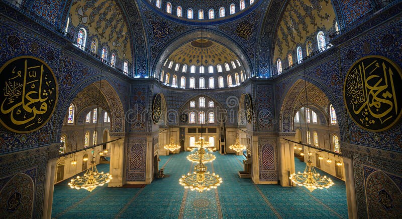 Beautiful Mosque Interior and Outer Design. Suitable for Background ...