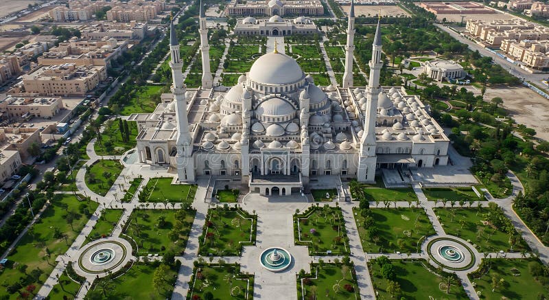 Beautiful Mosque Interior and Outer Design. Suitable for Background ...