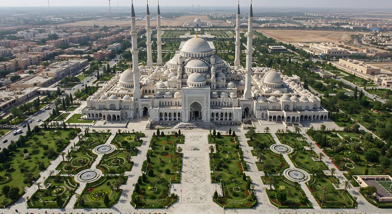 Beautiful Mosque Interior and Outer Design. Suitable for Background ...