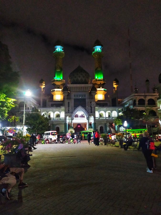 Beautiful Mosque at Malang City Indonesia Stock Image - Image of ...