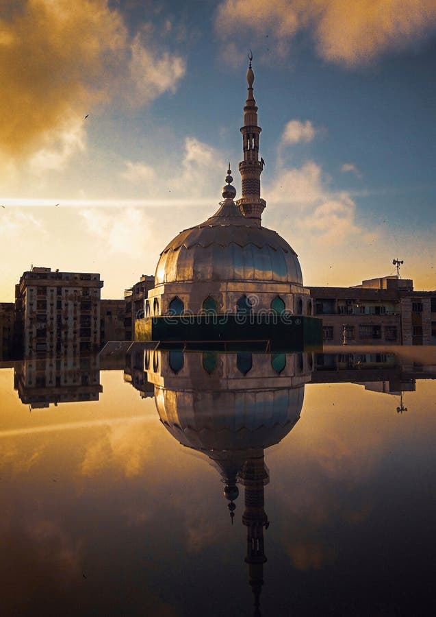 Mosque stock photo. Image of landmark, morning, sunset - 183683426