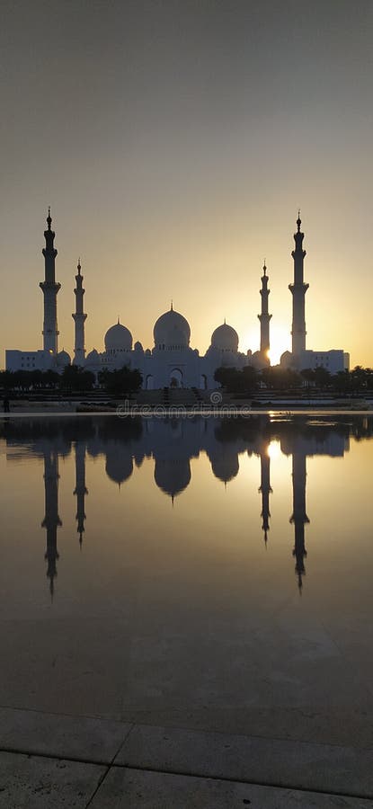 Beautiful Mosque Shadow Sun Rise Stock Photo - Image of mosque, rise ...