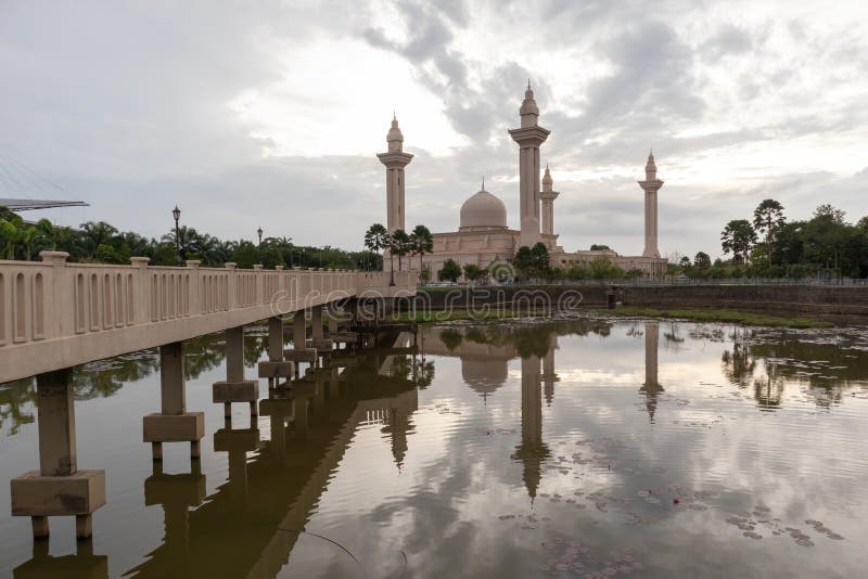 A Beautiful Mosque during Sunrise Stock Image - Image of city, exterior ...