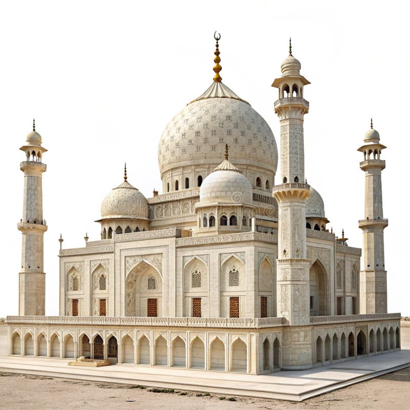 Beautiful Mosque on Transparent Background Stock Illustration ...