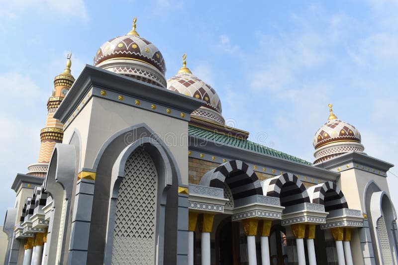 Beautiful Mosque in a Village Stock Image - Image of area, facade ...