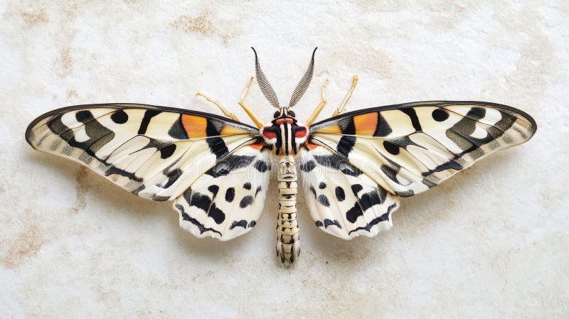 Beautiful Moth with Striking Patterns and Colors Stock Image - Image of ...