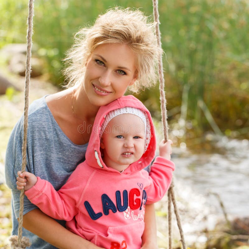 Beautiful Mother with Daughter Stock Photo - Image of daughter ...
