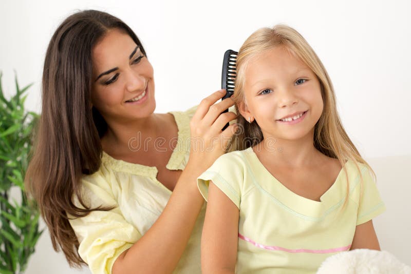 Beautiful Mother and Daughter Stock Image - Image of parent, happy ...