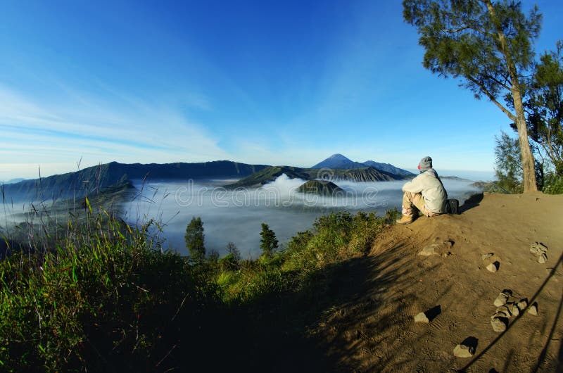 Beautiful Mount Bromo, East Java Indonesia Stock Photo - Image of ...