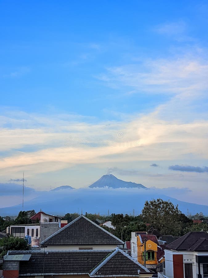 Beautiful Mount Merapi Yogyakarta Indonesia Stock Image - Image of ...