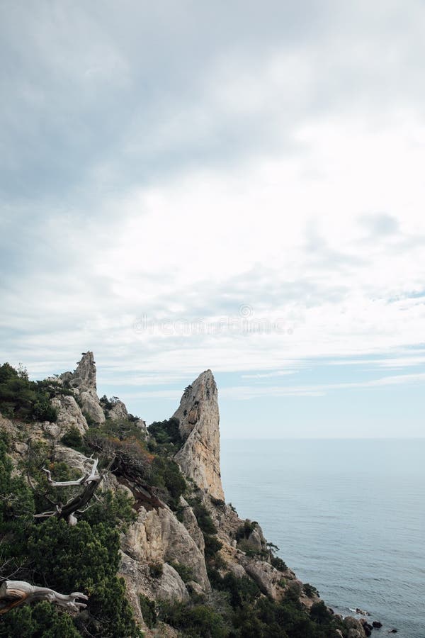 Beautiful Mountain Cliffs and Sea in a Nature Hike Journey Stock Image ...