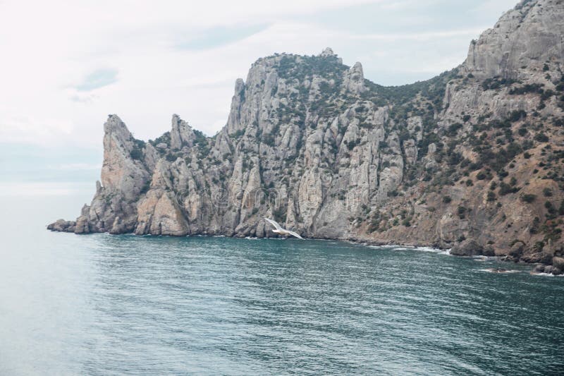 Beautiful Mountain Cliffs and Sea in a Nature Hike Journey Stock Photo ...