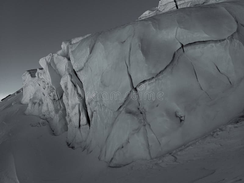 Beautiful Mountain Glacier with Cracks Stock Image - Image of mountain ...