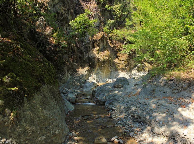 Beautiful Mountain Gorge with a River Stock Image - Image of natural ...