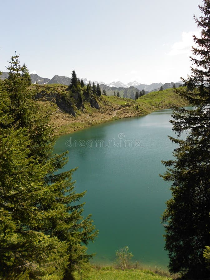 Beautiful Mountain Lake and Nature View Stock Photo - Image of ...