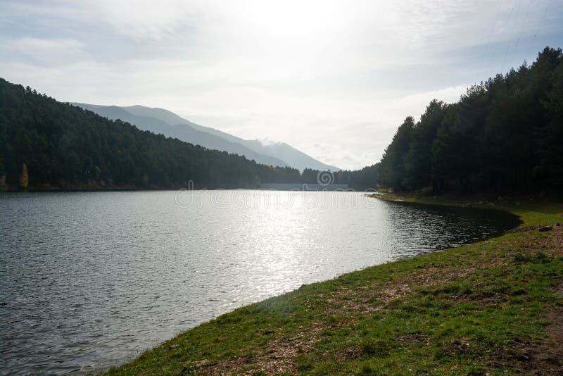 Beautiful Mountain Landscape. Lake Engolasters in Andorra Stock Image ...