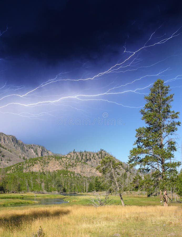Beautiful Mountain Landscape with Meadows and Trees Stock Image - Image ...