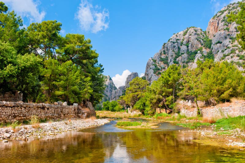Beautiful Mountain Landscape of Olympos Stock Image - Image of green ...