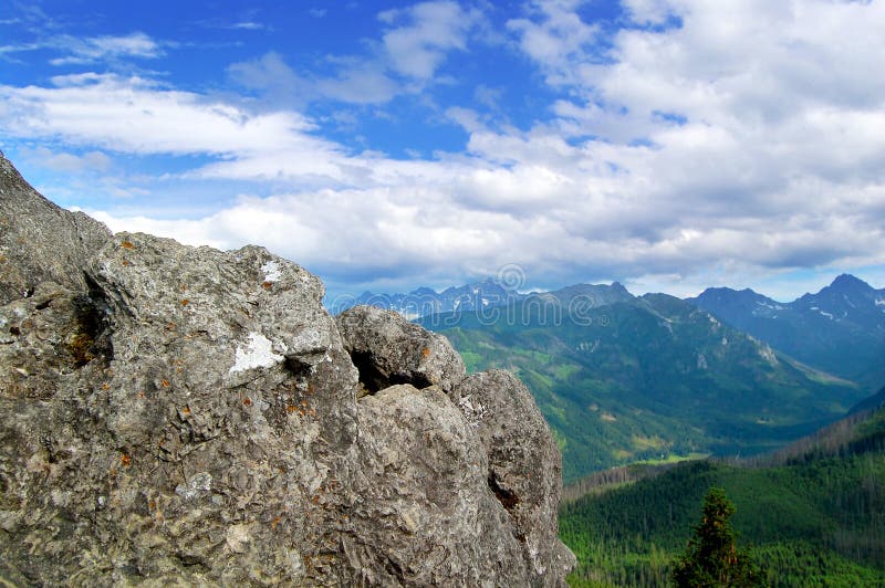 Beautiful Mountain Landscape with Views of the Deep Valley Stock Image ...