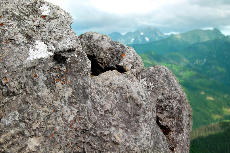 Beautiful Mountain Landscape with Views of the Deep Valley Stock Photo ...