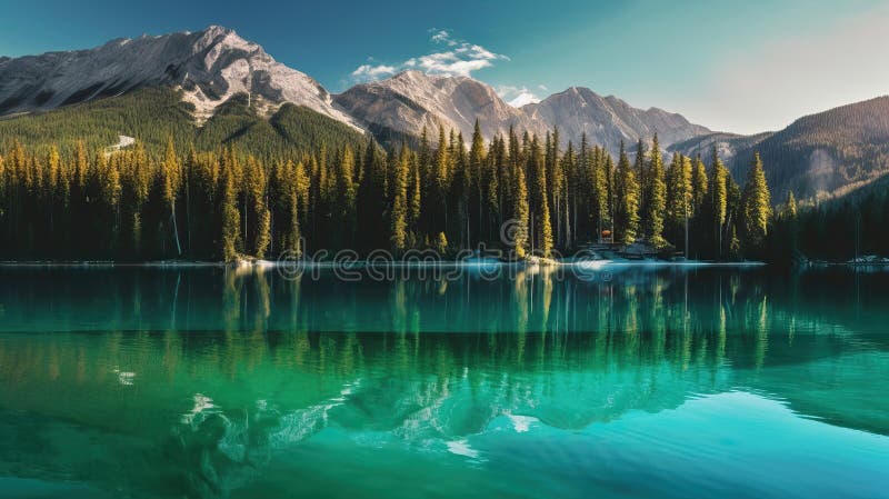 Beautiful Mountain Reflection on the Water. Generative AI Stock ...