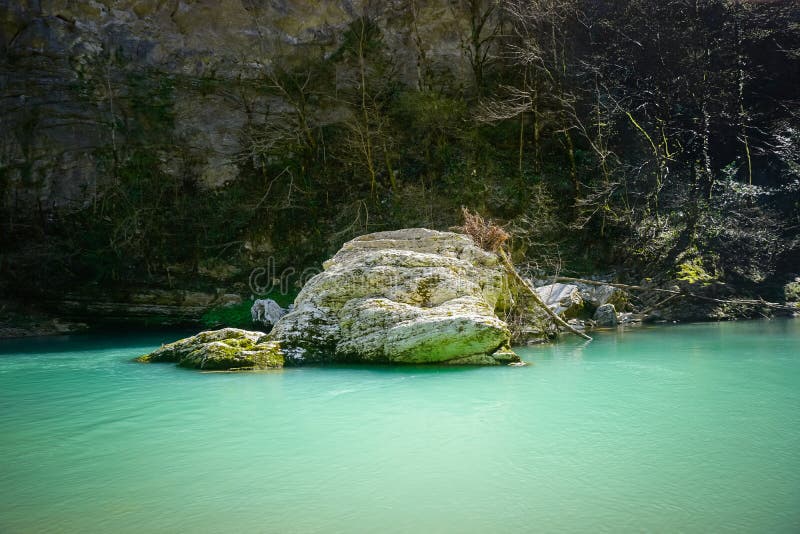 Beautiful Mountain River in the Gorge Stock Image - Image of granite ...