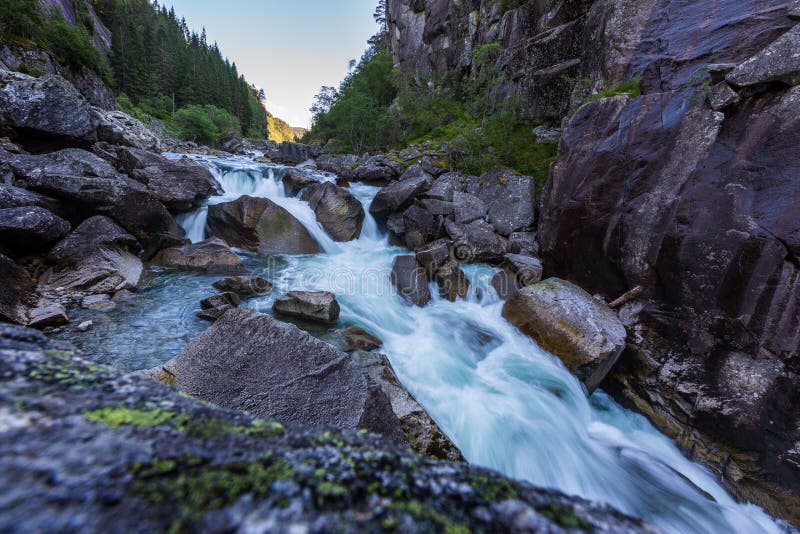 Beautiful Mountain River in Norway Stock Photo - Image of mountain ...