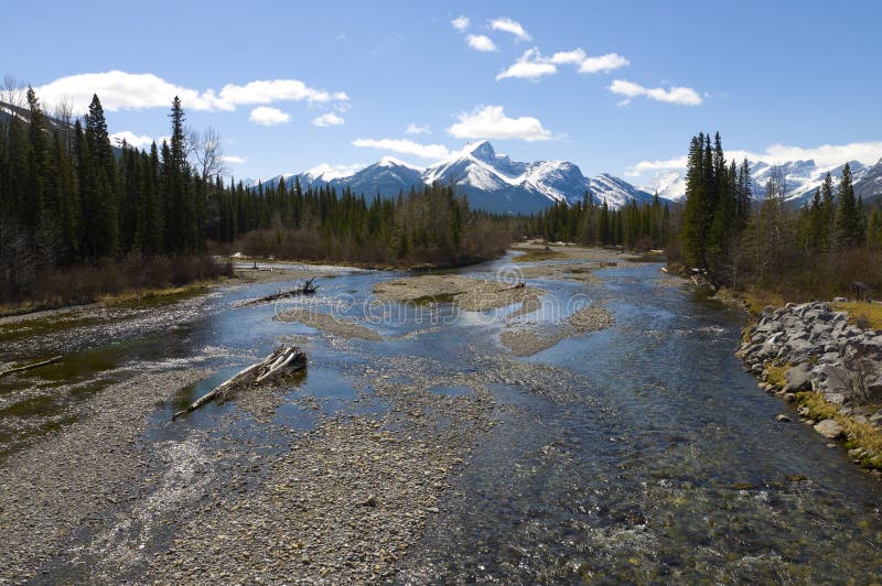 Beautiful Mountain River Scene Stock Image - Image of shore, outdoor ...