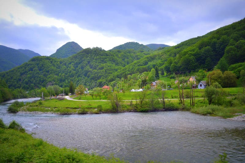 Beautiful Mountain River View Stock Image - Image of nature, hills ...