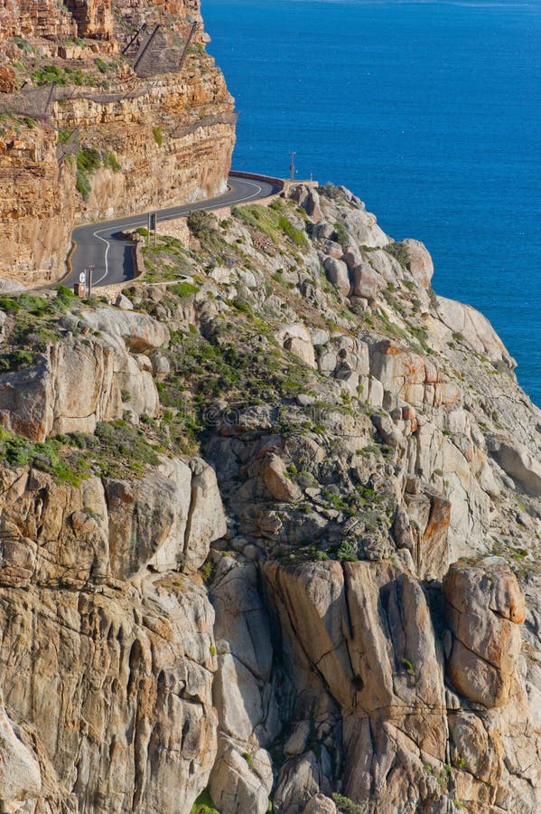 Beautiful Mountain Road, Cliffs and Ocean Stock Image - Image of cliff ...