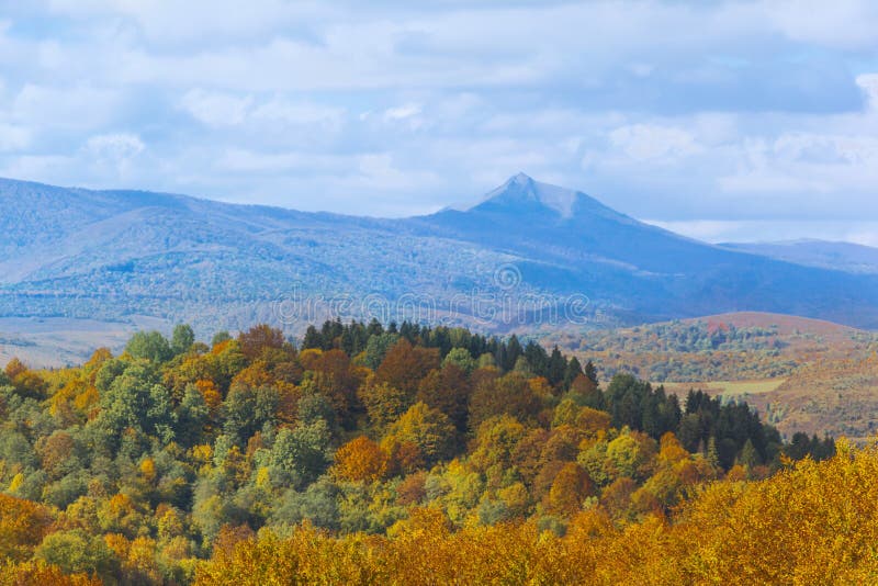 Beautiful Mountain Rural Landscape in Autumn Stock Photo - Image of ...
