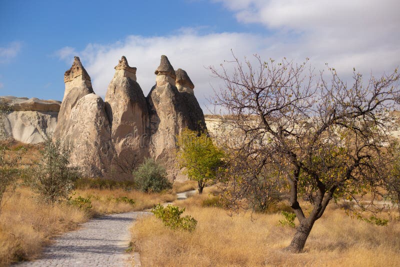 Beautiful Mountain Scenery in the City Cappadocia in Turkey Stock Image ...