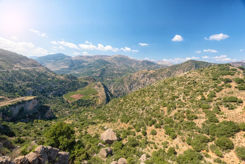 Beautiful Mountain Scenery of Greece. Peloponnese Stock Image - Image ...