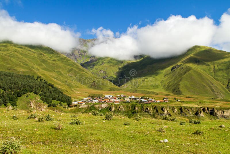 Beautiful Mountain Scenery, Mountain Village Stock Image - Image of ...