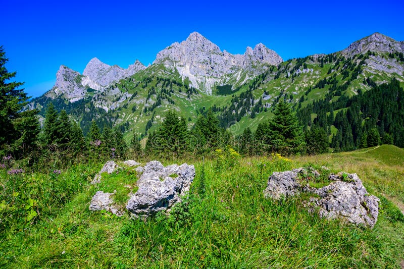 Beautiful Mountain Scenery at Reutte in Alps, Tyrol, Austria Stock ...