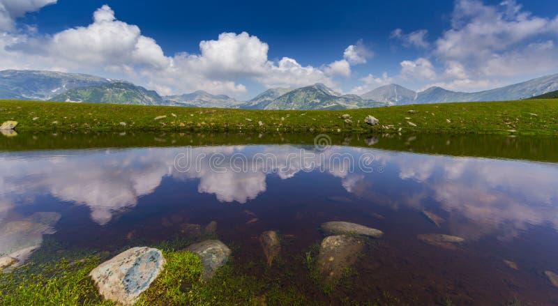 Beautiful Mountain Scenery in the Transylvanian Alps Stock Image ...