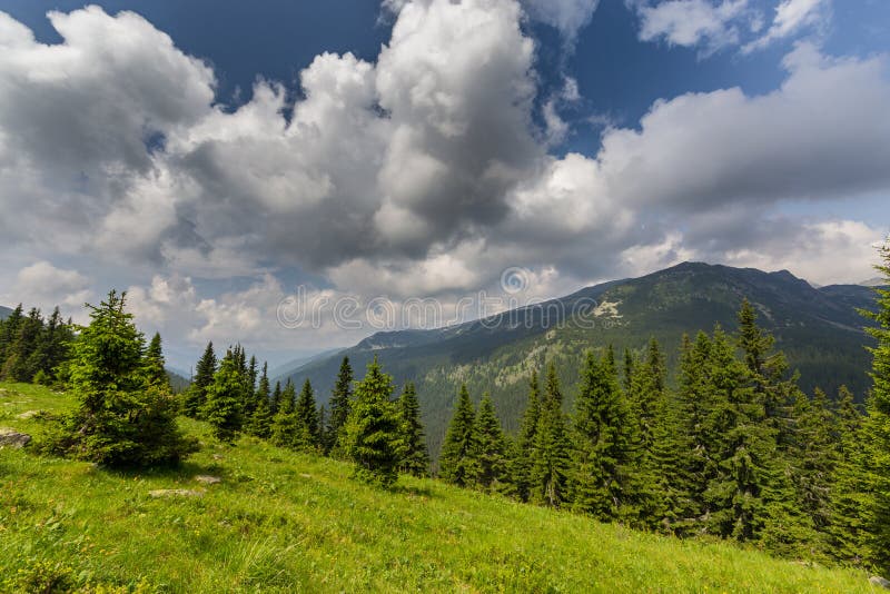 Beautiful Mountain Scenery in the Transylvanian Alps Stock Image ...