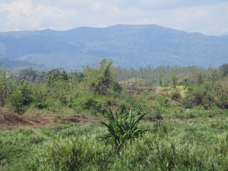 A Beautiful Mountain in Sumedang Regency Bordering Subang Regency Stock ...