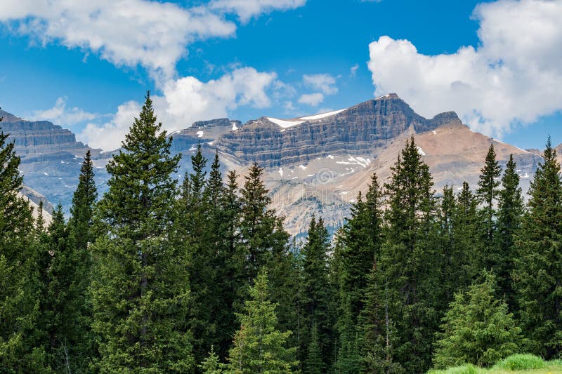 Beautiful Mountain View, Icefields Parkway, Banff National Park Stock ...