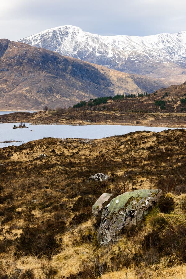 Mountain View of the Scottish Highlands Stock Image - Image of rock ...