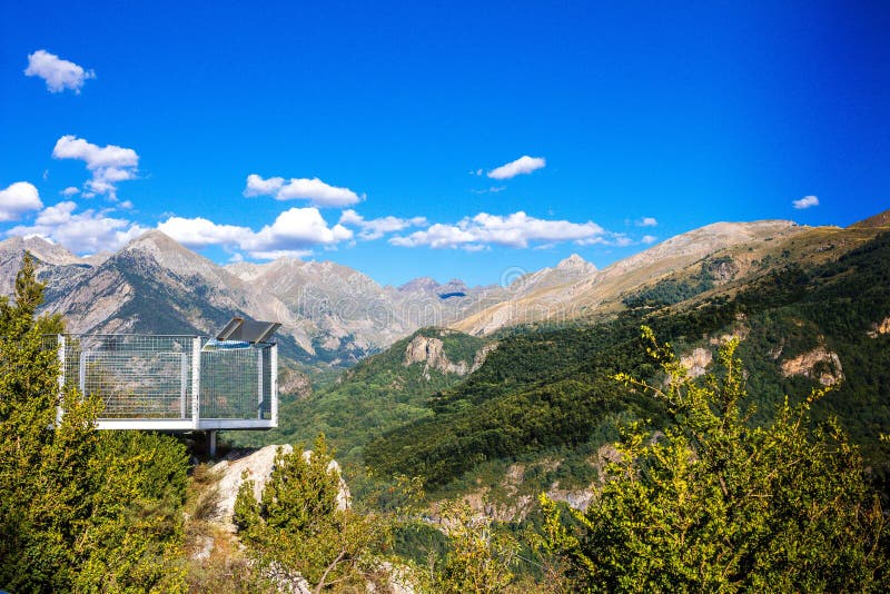 Beautiful Mountainous Scenery with a Viewing Point Stock Photo - Image ...