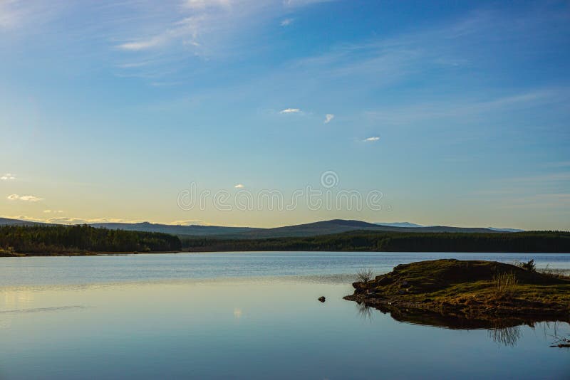 Beautiful Mountains in the Distance. Stock Image - Image of dawn, lake ...
