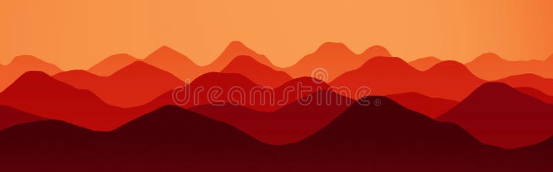 Design Mountains Peaks at Dusk Time Digital Drawn Background or Texture ...