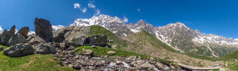 Beautiful Mountains View from an Italian Valley Stock Image - Image of ...