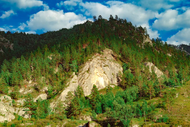 Beautiful Mountainscape Scenery Blue Sky Stock Photo - Image of scenery ...