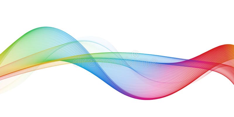 Multi Color Light Abstract Waves Design Stock Illustration ...